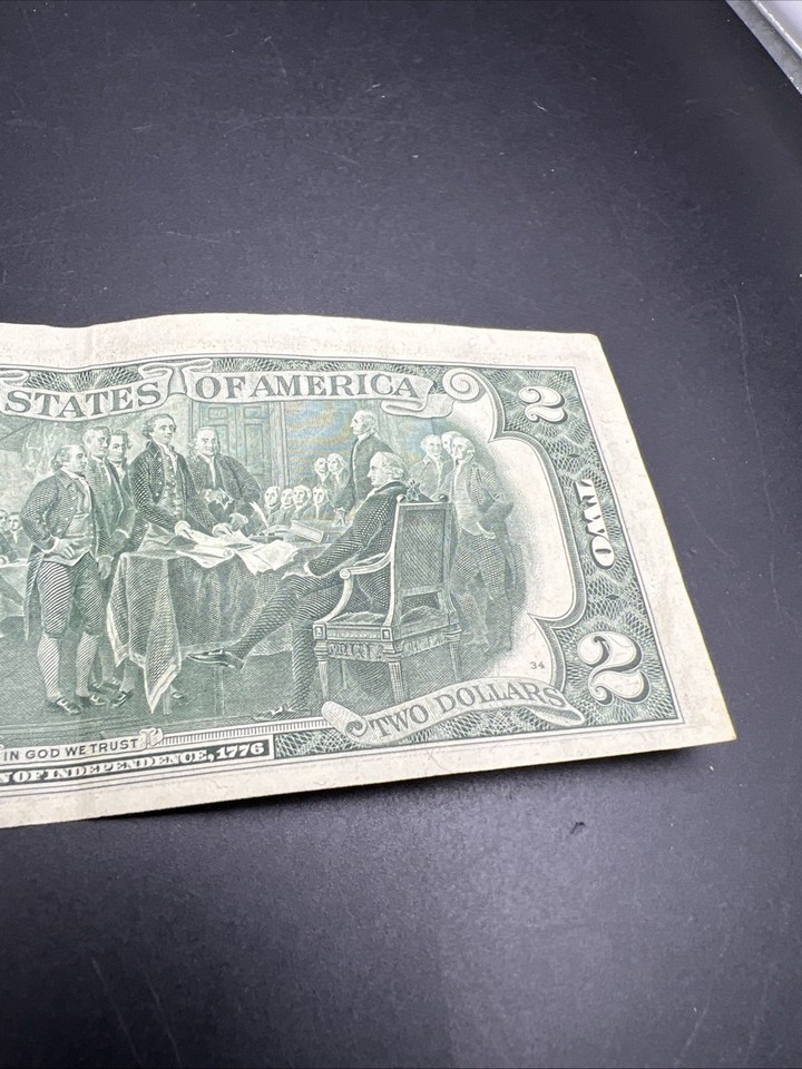 1976 $2 Bicentennial Federal Reserve Note VF Semi Radar Serial ...