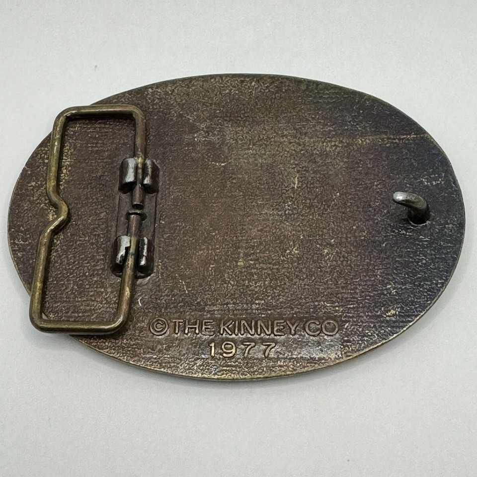 Vintage WESTERN 1977 KEVIN Western Style Oval Brass Belt Buckle The ...