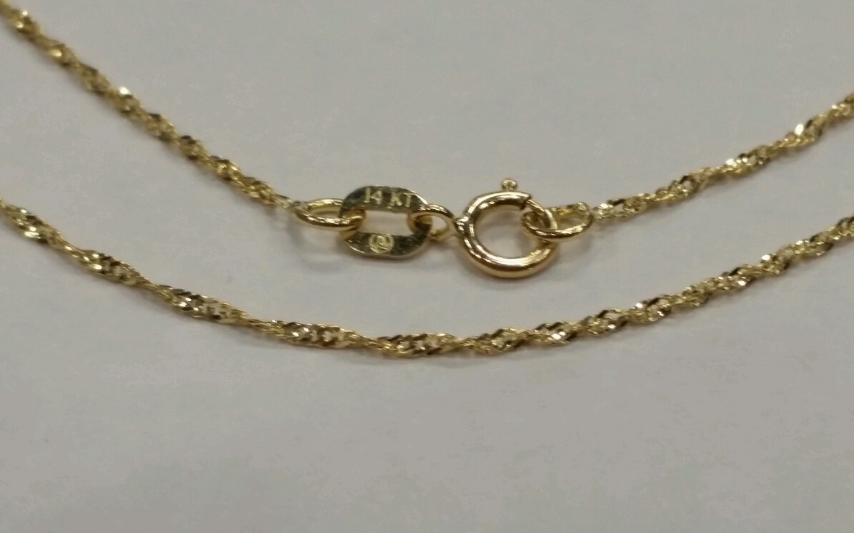14KT Solid Yellow Italian Gold Rope Chain Necklace 1mm 18" | eBay