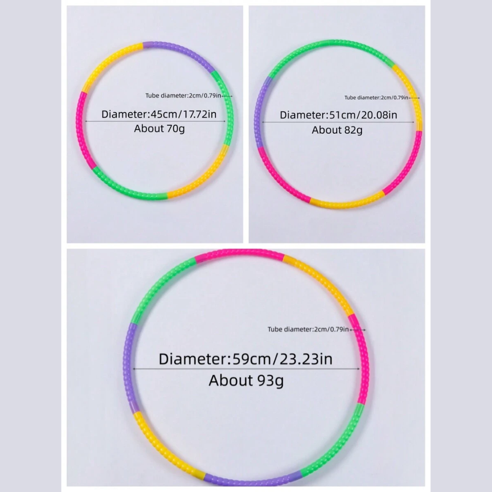 Detachable Kids Hula Hoola Hoop Adjustable Exercise Fitness Ring Toy ...