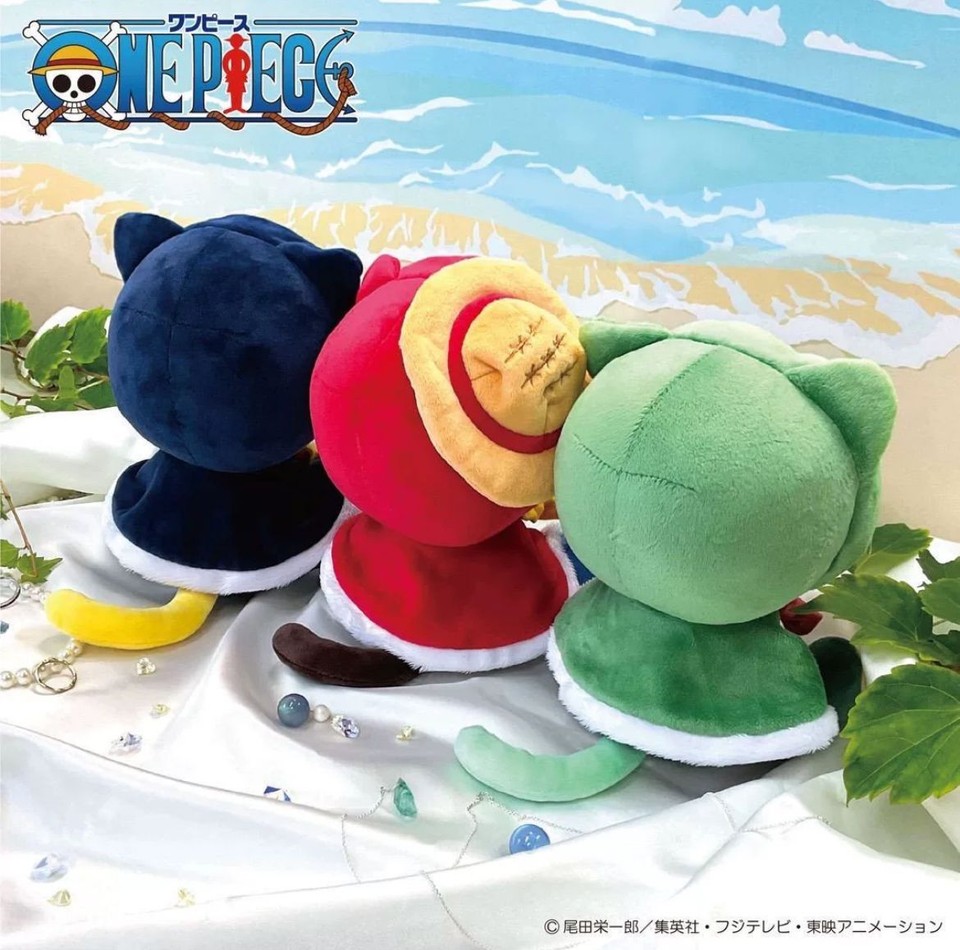 Official Anime ONE PIECE Zoro Luffy Sanji 20cm Plush Doll Dress up Toy ...