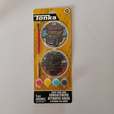 "New" Tonka Trucks Tough Since 1947 Suncatchers 1 Set Paint your Own ...