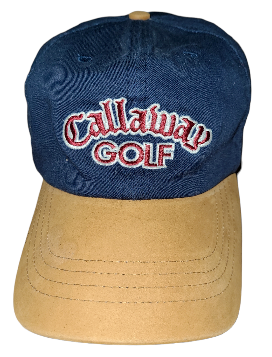 Callaway Golf Hat W Brown Bill Navy With Red Stitching Adjustable ...