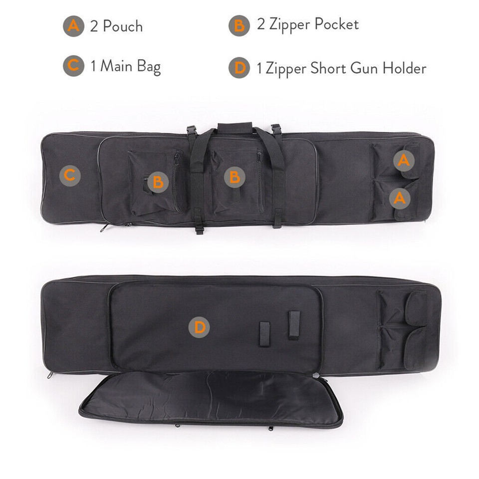 Large Tactical Carbine Rifle Range Gun Carry Case Bag Shooting Hunting ...