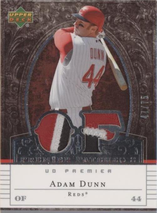 2007 Upper Deck Premier - Premier Patches 2 Adam Dunn #PP2-AD Position ...
