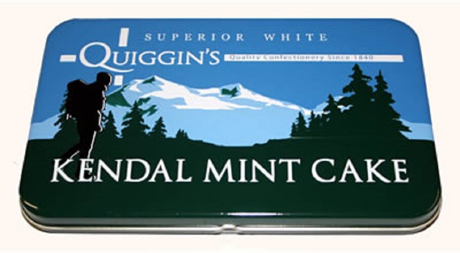 Kendal Mint Cake Gift Tin 170g Quiggins White Kendal Mintcake | eBay UK