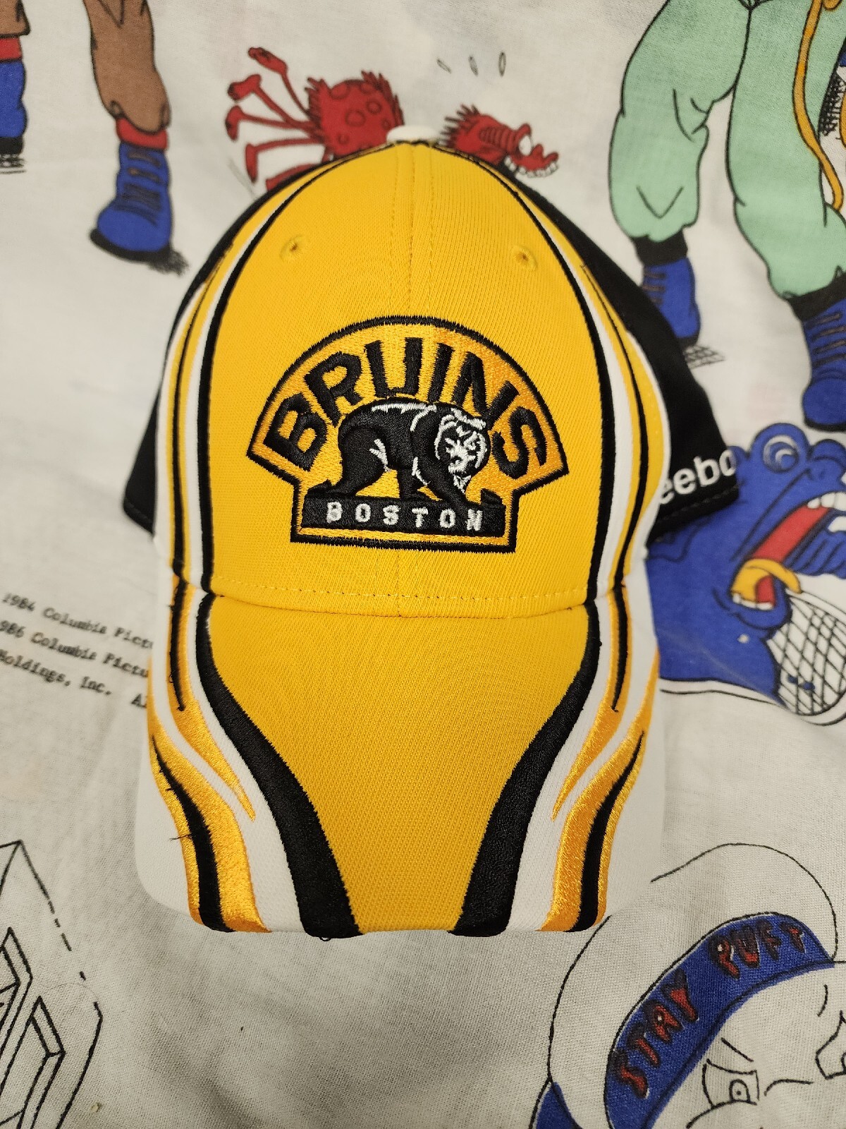 Reebok Boston Bruins Hat Cap Crawling Bear Throwback L/xl Fitted Flex ...