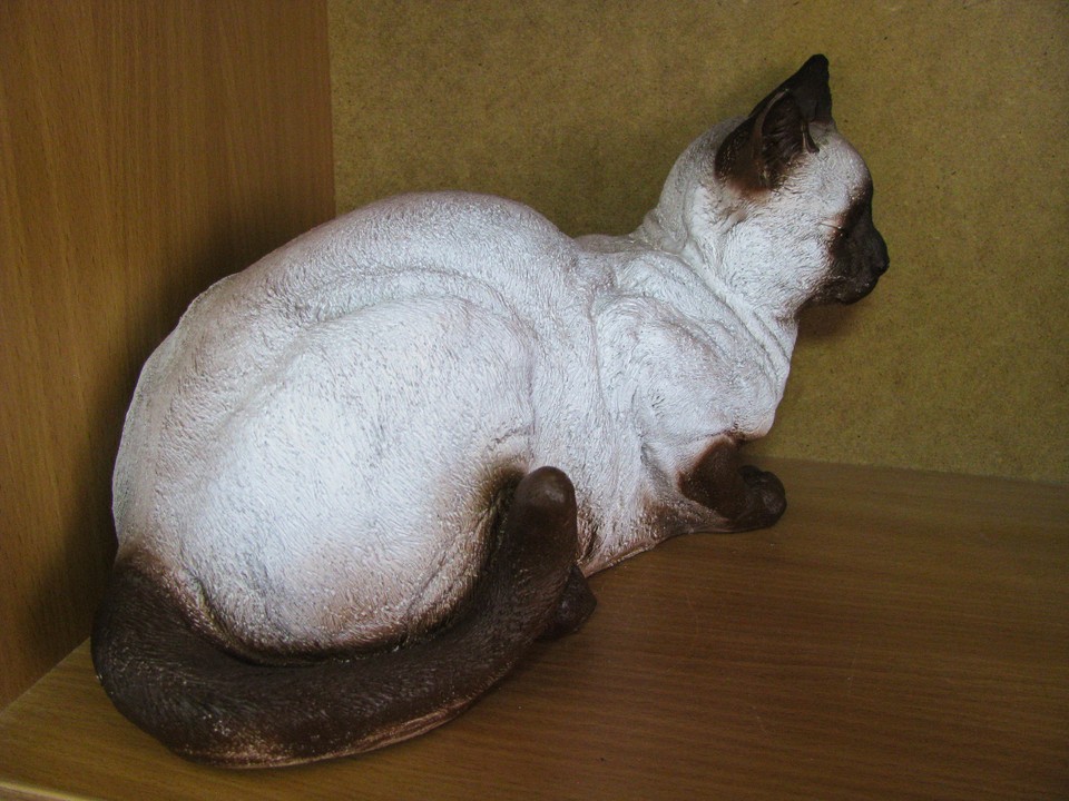 Siamese Cat Figurine Large Garden Statue Outdoor Sculpture Pet Figure ...
