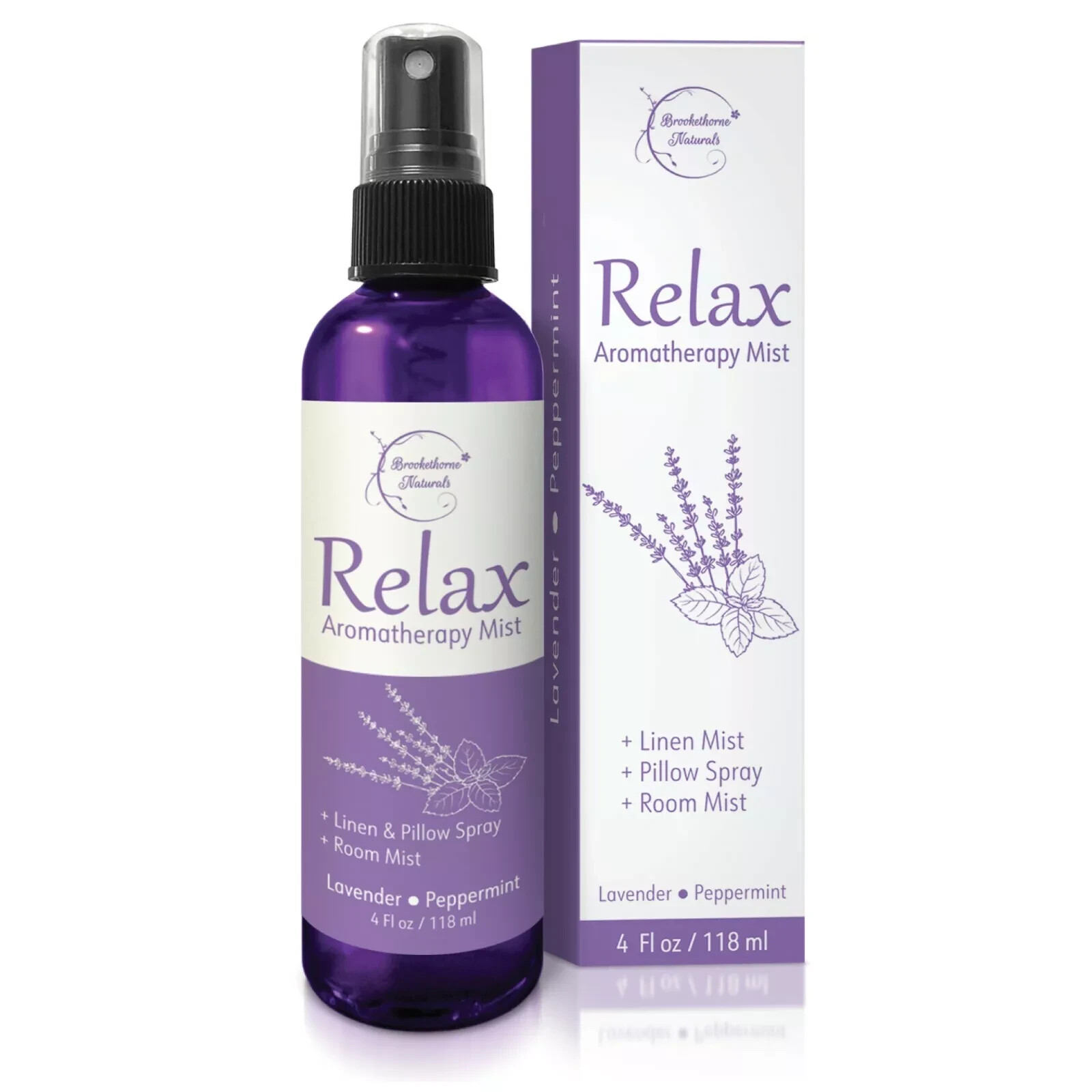 Relax Aromatherapy Spray - Lavender & Peppermint - Room, Linen & Pillow ...