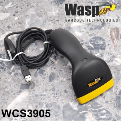 WASP WCS3905 Handheld Laser Barcode Scanner with USB Cable *OPEN BOX ...