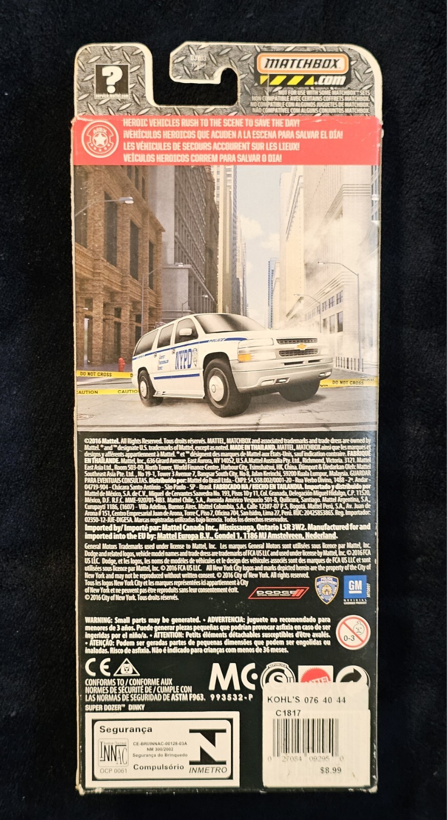 2016 Matchbox NYPD Police Rescue 5 Pack NEW YORK CiTY POLICE DEPT