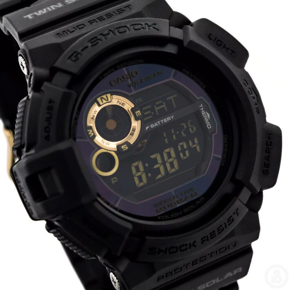 CASIO MUDMAN G-Shock G-9300GB-1DR Black Gold Solar 79767941895| eBay