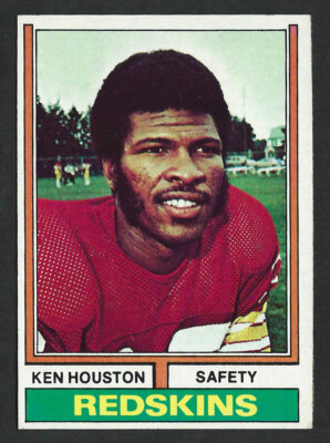 1974 Topps #235 KEN HOUSTON Washington Redskins Pro Football Hall of ...