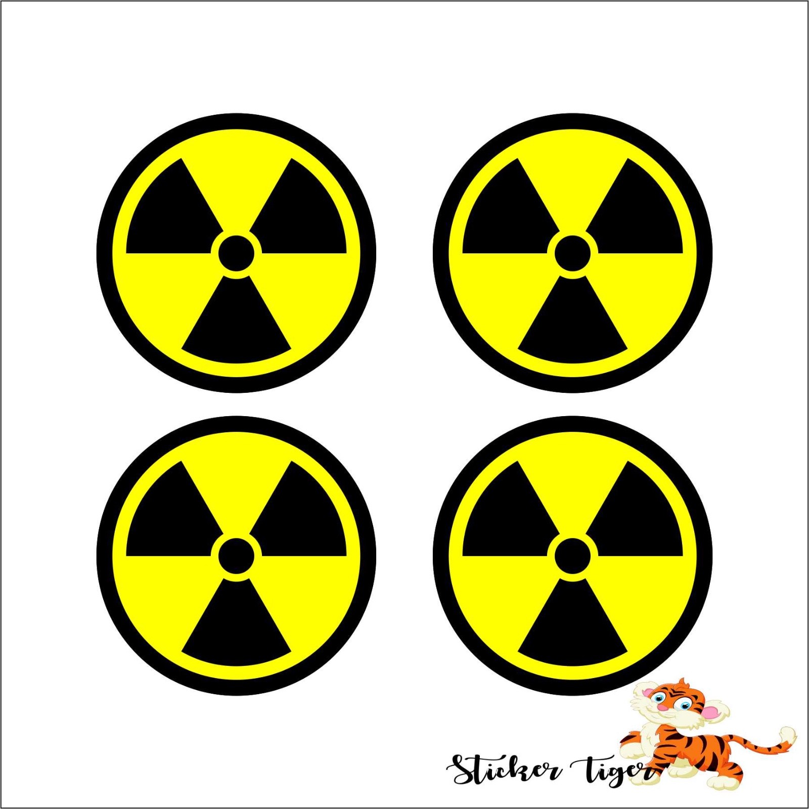 Radiation Nuclear Symbol Set of 4 - Window Bumper Sticker BS506010 | eBay