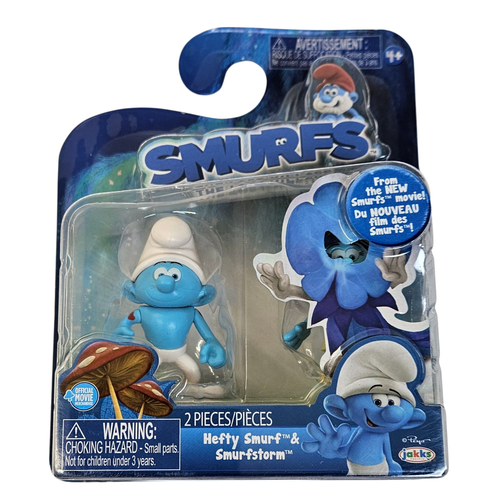 SMURFS THE LOST VILLAGE HEFTY SMURF & SMURFSTORM FIGURE SET MISB JAKKS ...