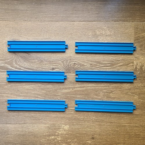 TOMY Plarail Thomas & Friends Trackmaster Blue 9” Straight Track 6 Pcs ...