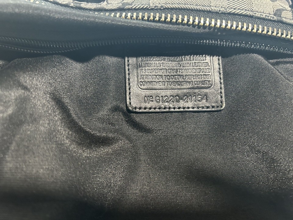 Coach Legacy Graphite Signature Stripe Molly 2-Way Satchel/Shoulder Bag ...