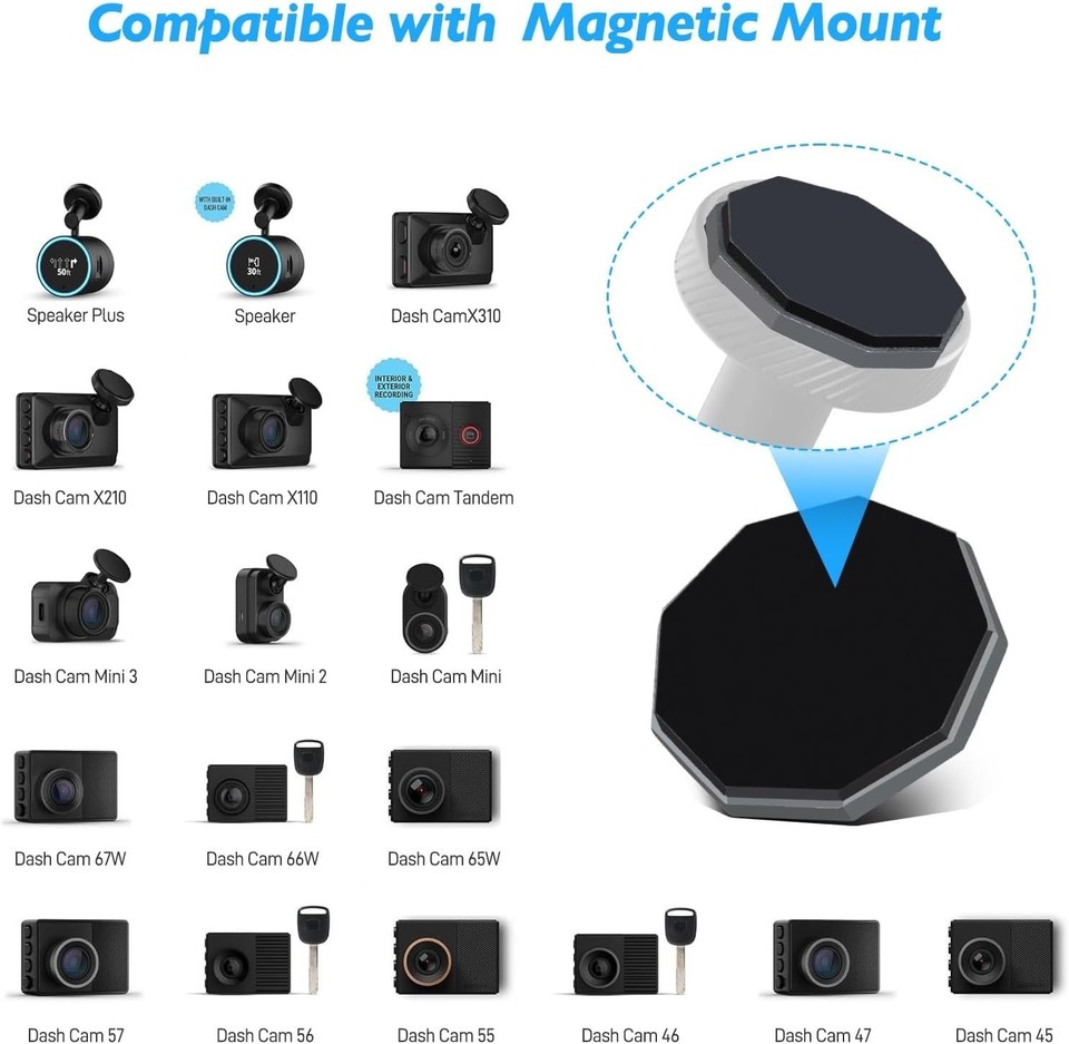4 Pcs Metal Adhesive Replacement for Garmin Magnetic Dash Cam Mounts | eBay