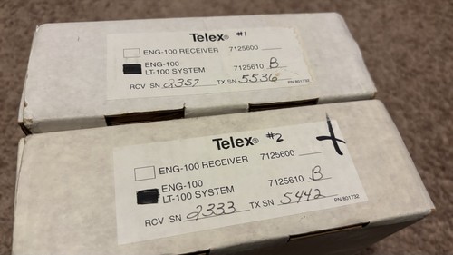Telex ENG-100 100 Channel, Receiver LT-100 UHF Synthesized Transmitter ...