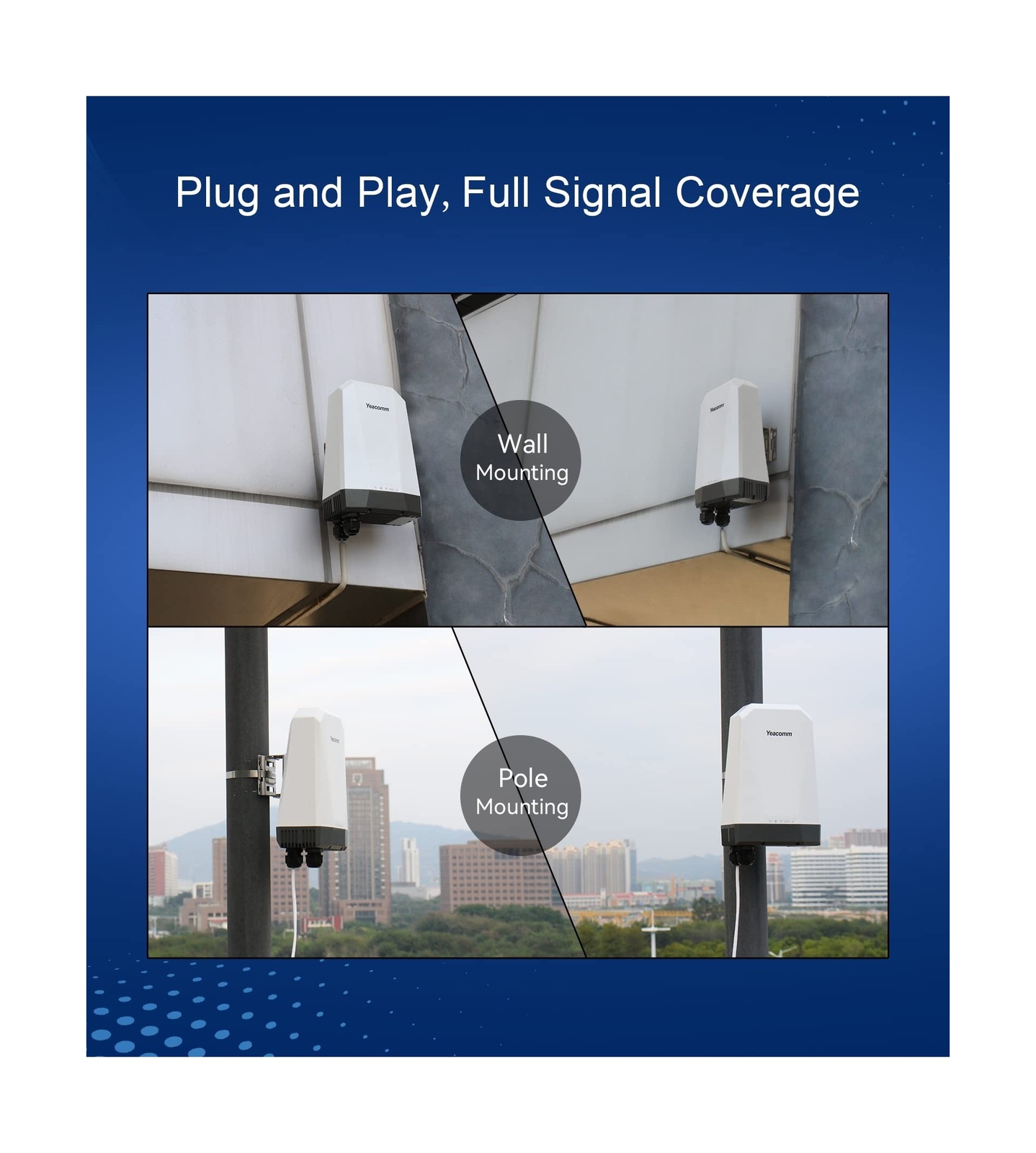 Yeacomm 5G NR SA/NSA Outdoor Router, 5G Modem Outdoor IP67 Waterproof ...