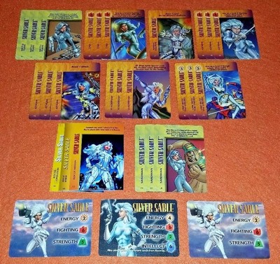 OVERPOWER Silver Sable PLAYER SET 3 hero IQ HF 22 sp Hillshire Farms 3 ...