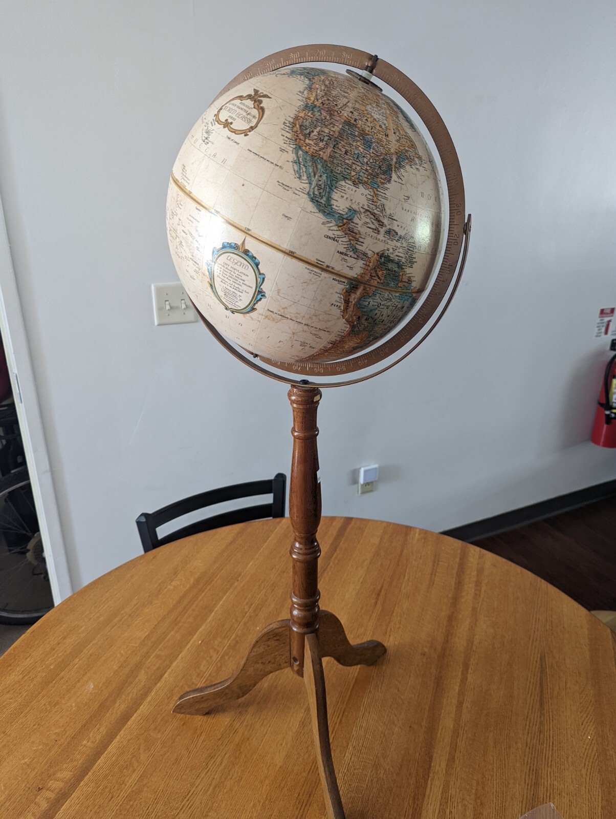 Replogle 12 Inch Globe World Classic Series Genuine Hardwood Md. U.S.A ...