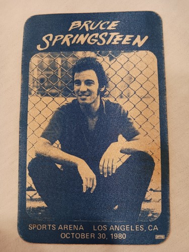 BRUCE SPRINGSTEEN Oct. 30 1980 Satin Cloth Backstage Pass L. A. Sports ...