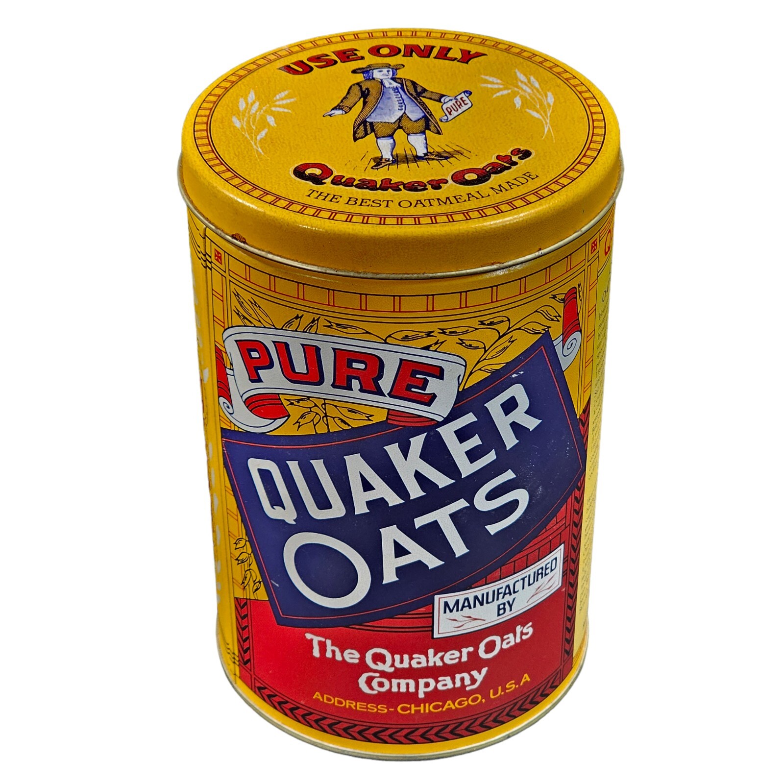 Pure Quaker Oats Limited Edition Collectors Tin with Lid Vintage | eBay