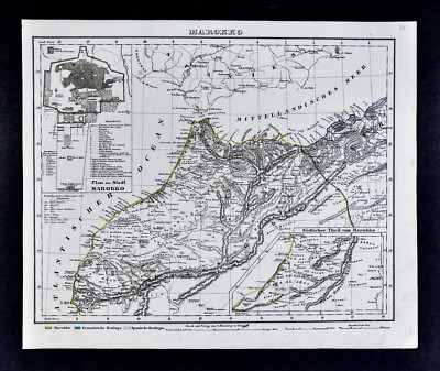 Pre-1900 - Map Of Morocco