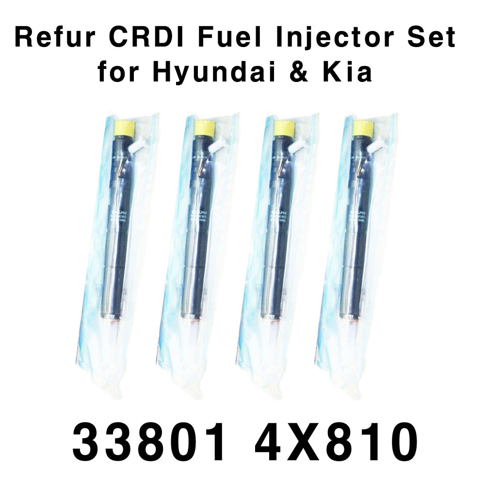 Refurbished 33801 4X810 4p Set Delphi CRDI Diesel Fuel Injector for ...