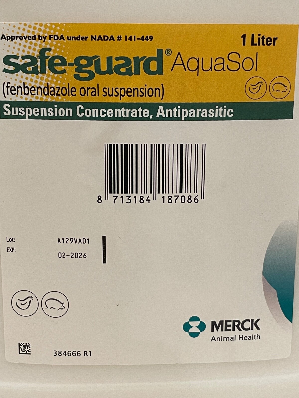 SafeGuard AquaSol Dewormer *5mL * Merck Safe-Guard Aquasol *SAME * for ...
