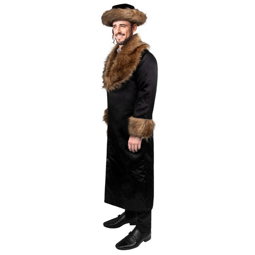 Dress Up America Rabbi Coat with Fur - Chief Rabbi Costume for Adults ...