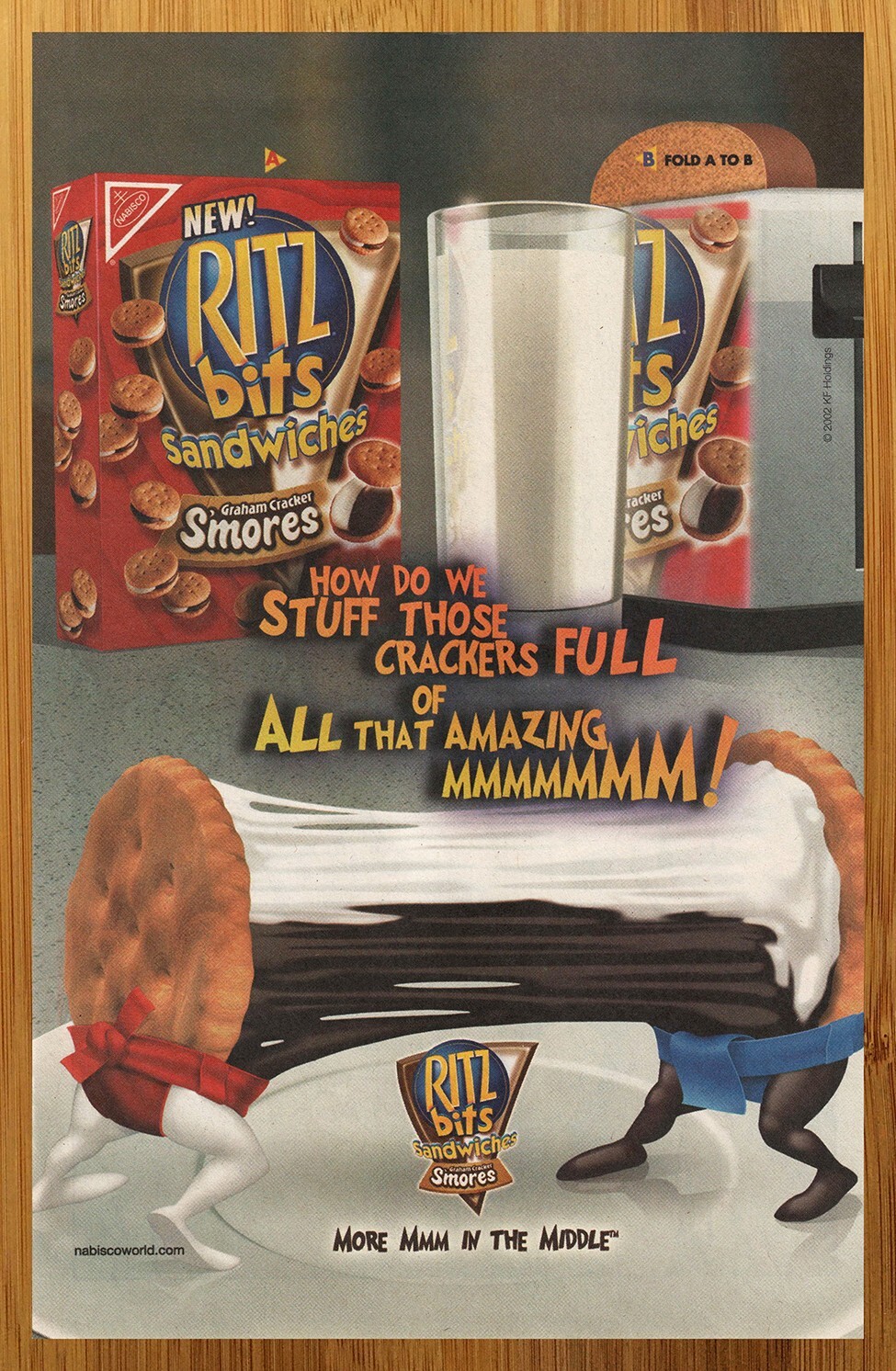 2002 Ritz Bits Sandwiches S'mores Print Ad/Poster 00s Kids Snack Food ...