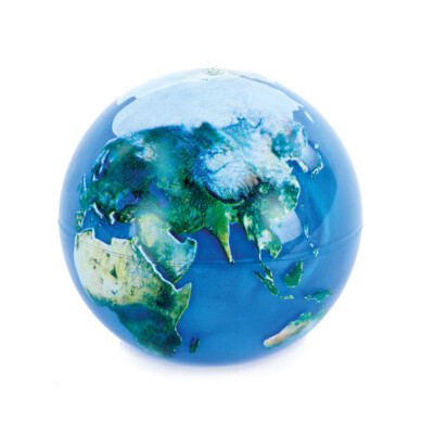 Fumfings Kids 3y+ Swirling/Spin World/Earth Ball 7cm Round Bouncy Fun ...