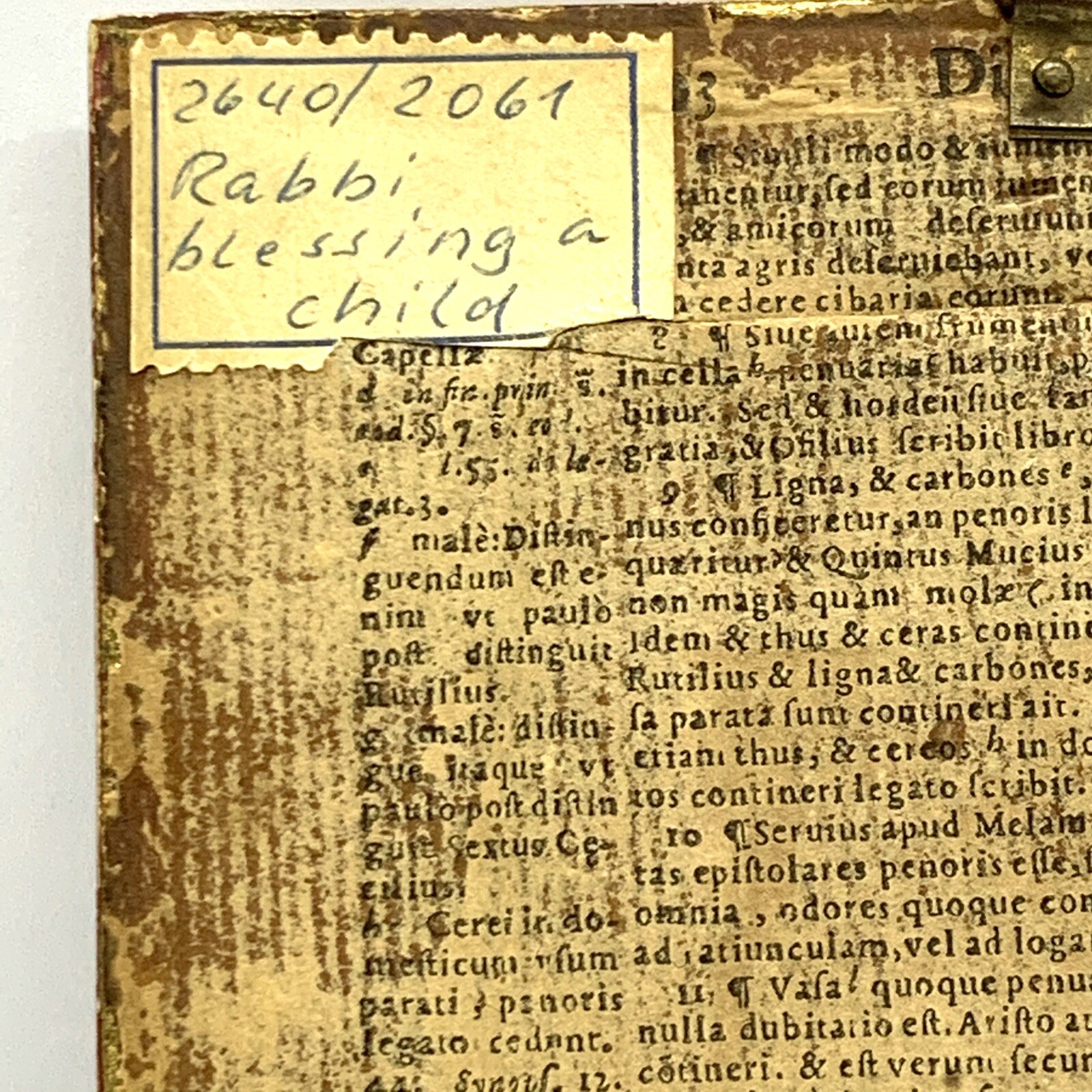 Rabbi Blessing A Child. Antique Miniature Hand Painting. Signed ...