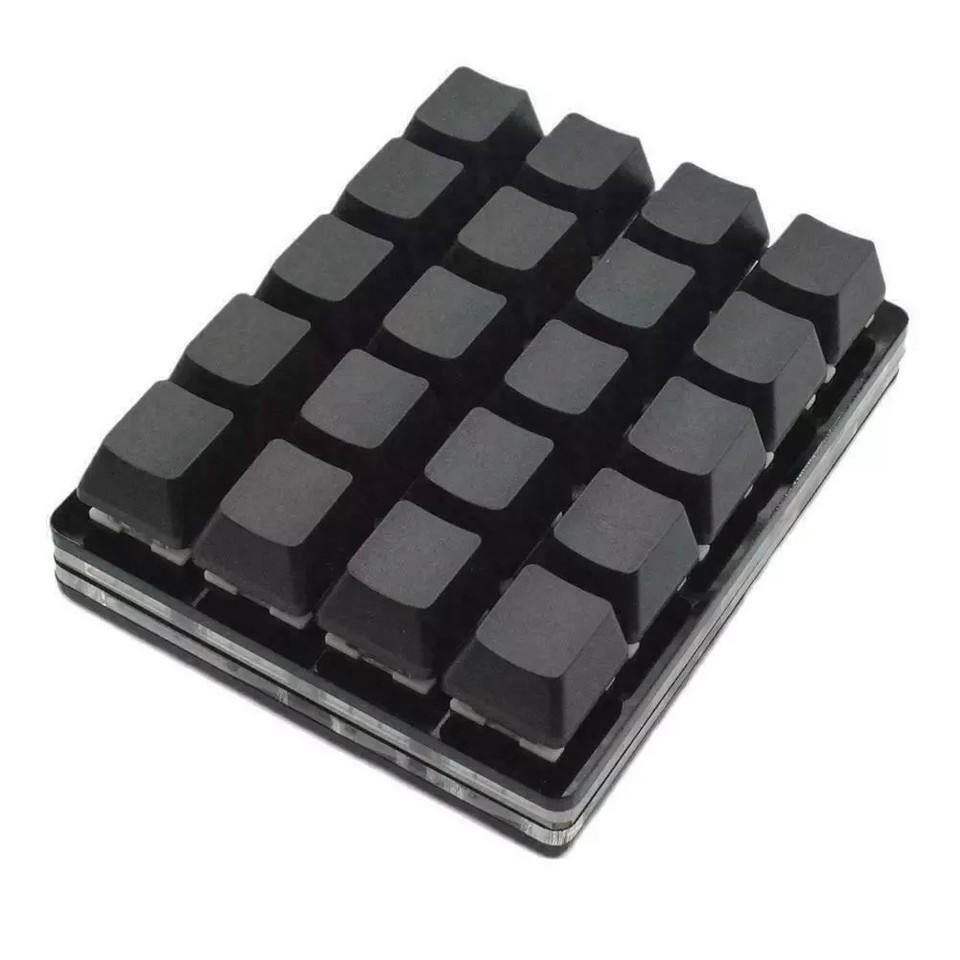 Black 24-key Keypad Mechanical Keyboards Custom Shortcut Gaming Flight ...