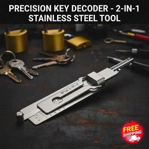 Stainless Steel Key Decoder 2 In 1 Precision Hook & Pick Set Lock ...