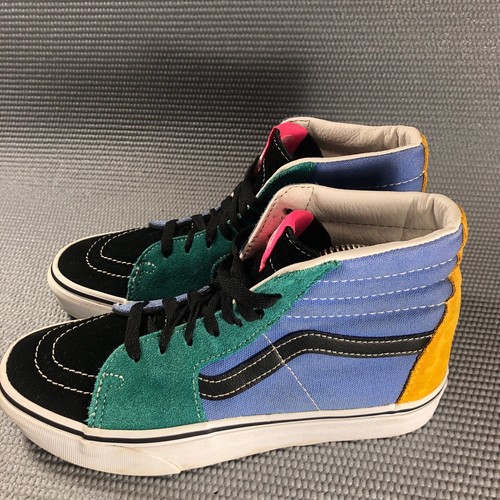 Vans Hi-Top Old Skool Men Sz 6 Women 7.5 Green Blue Black Yellow ...