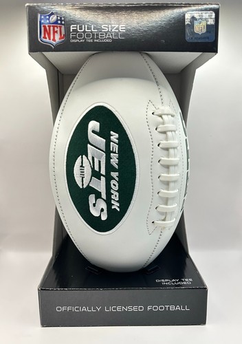 New York Jets Full Size Football White Panel Logo Signature Series with ...