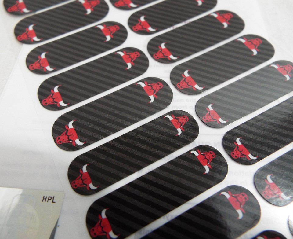 Jamberry NBA Chicago Bulls 0916 49A9 Nail Wrap Full Sheet Officially ...