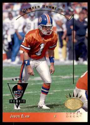 1993 SP #75 Jason Elam ROOKIE Denver Broncos / Hawaii Warriors | eBay