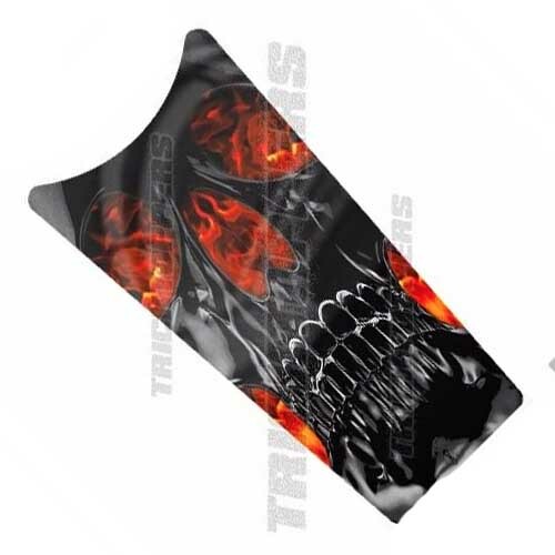 Aluminum | Gas Tank Dash Console Insert for Harley Touring SKULL REAL ...