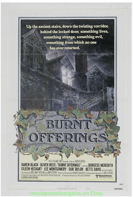 BURNT OFFERINGS MOVIE POSTER 27x41 Folded 1976 BETTE DAVIS HORROR | eBay