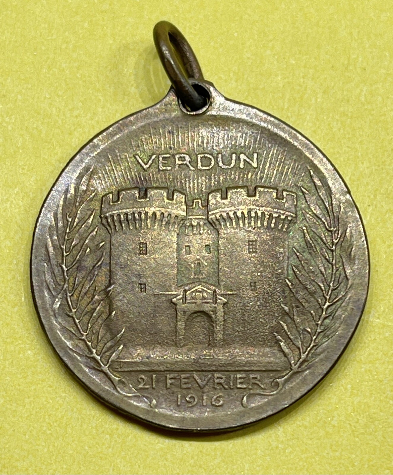 WWI Battle of Verdun Bronze Medal Vernier Verdun On Ne Passe Pas French ...