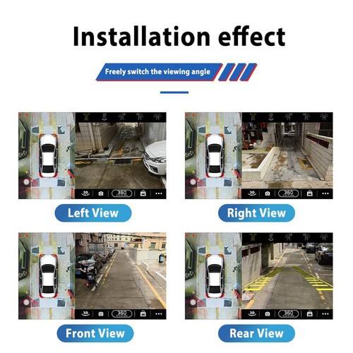 360° Surround View Car Reversing Park Backup 4 Cameras Night Vision For ...