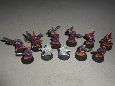 CITADEL NECROMUNDA METAL MINIATURES 40K PAINTED FIGURE LOT OF 11 ...