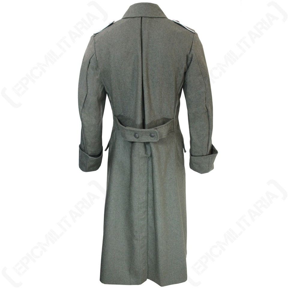 WW2 German M40 Wool Greatcoat - Repro Army Trench Coat Heer Jacket ...