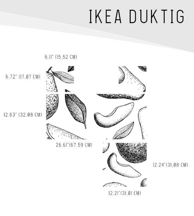IKEA DUKTIG removable Decal adhesive sticker furniture black and white ...