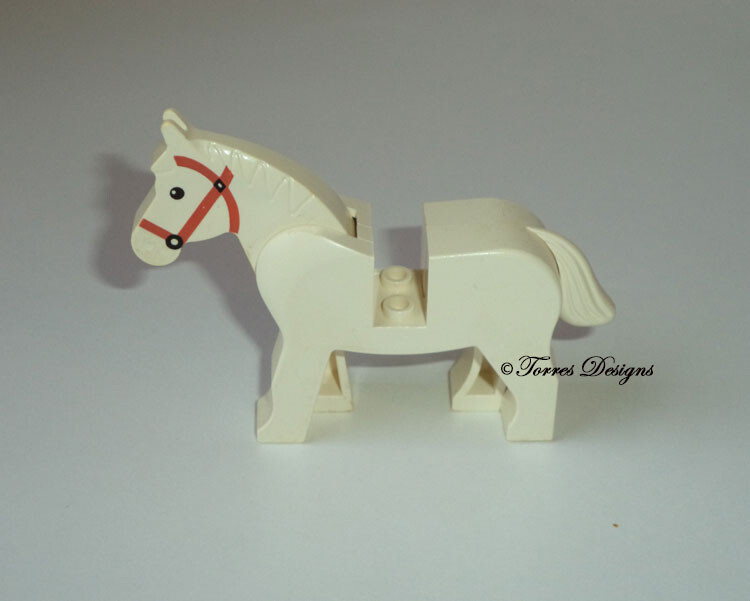 Vintage Lego White Horse Pony Minifigure Collectible for Customization ...