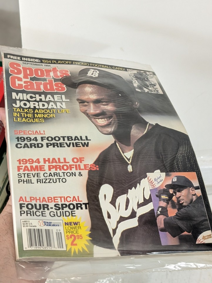 Rare Michael Jordan Sports Cards September 1994 W/Barry Sanders Playoff ...